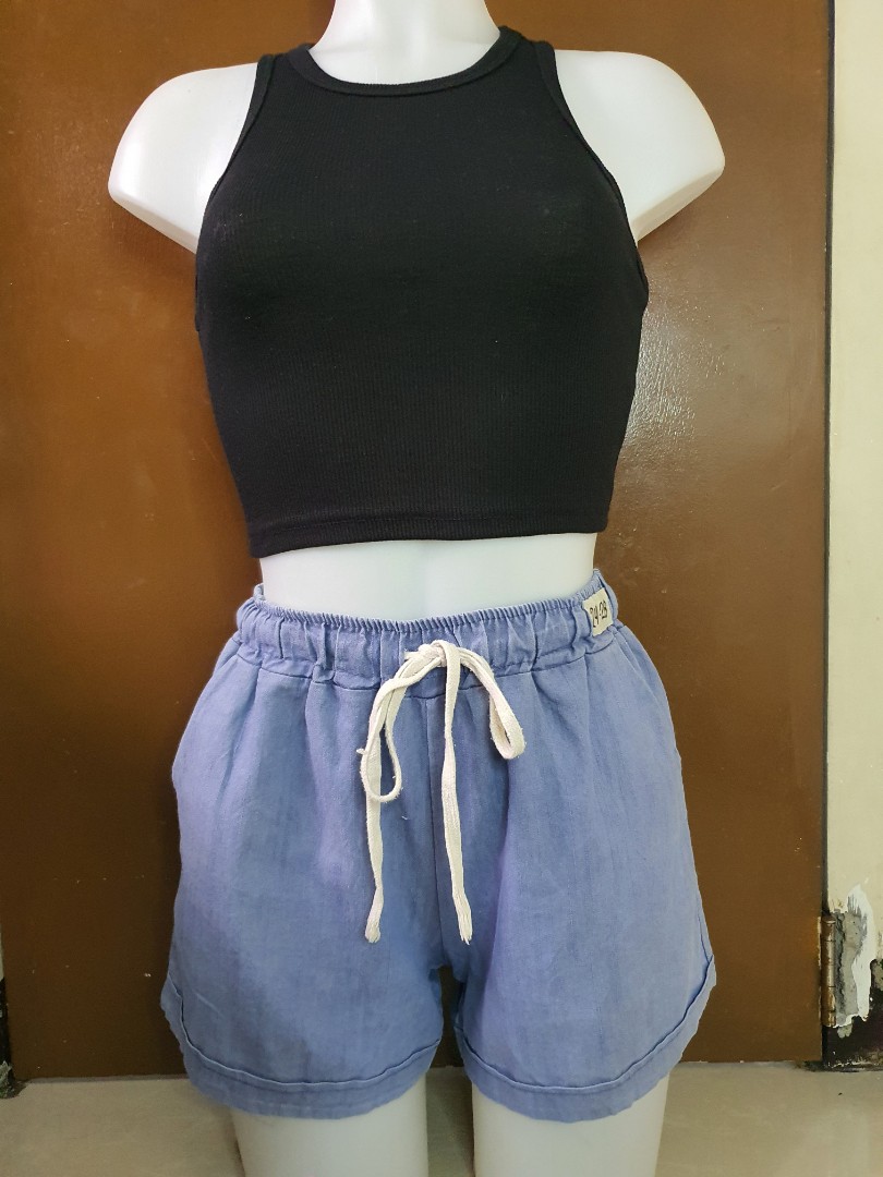 Size 24-28 garterized short, Women's Fashion, Bottoms, Shorts on Carousell