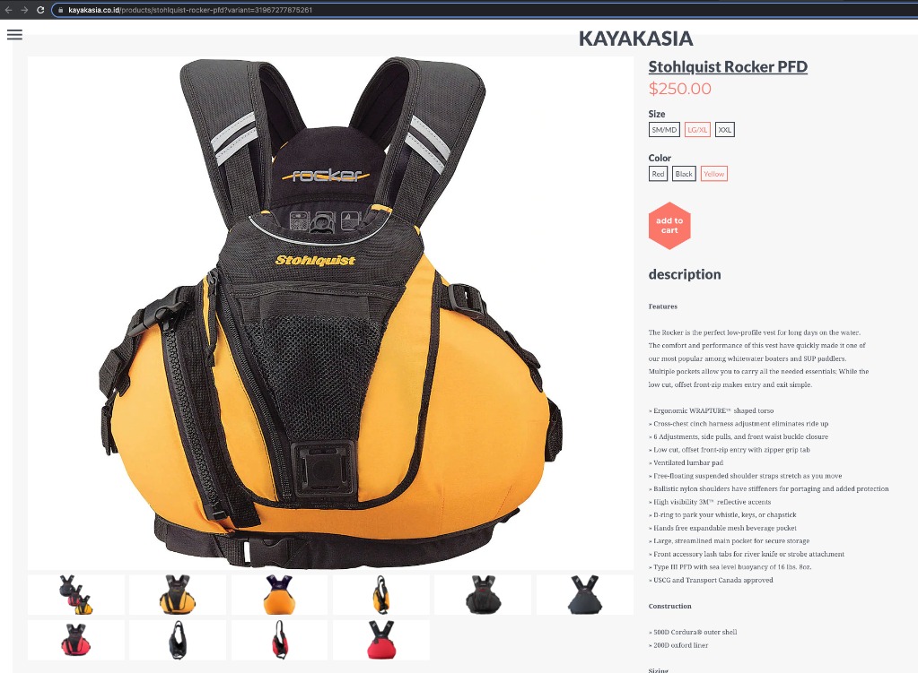 (RARE) Stohlquist Rocker PFD (LG/XL) in Yellow, Sports Equipment ...