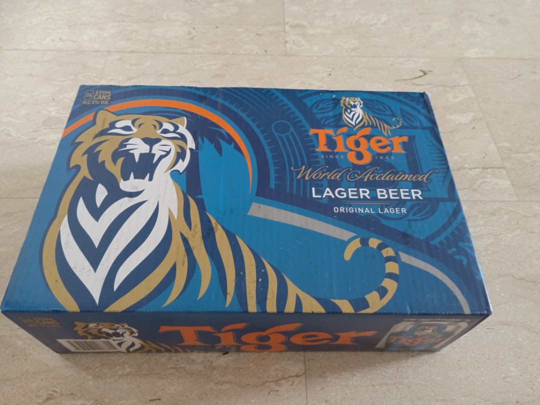 Tiger beer 1 carton only, Food & Drinks, Alcoholic Beverages on Carousell