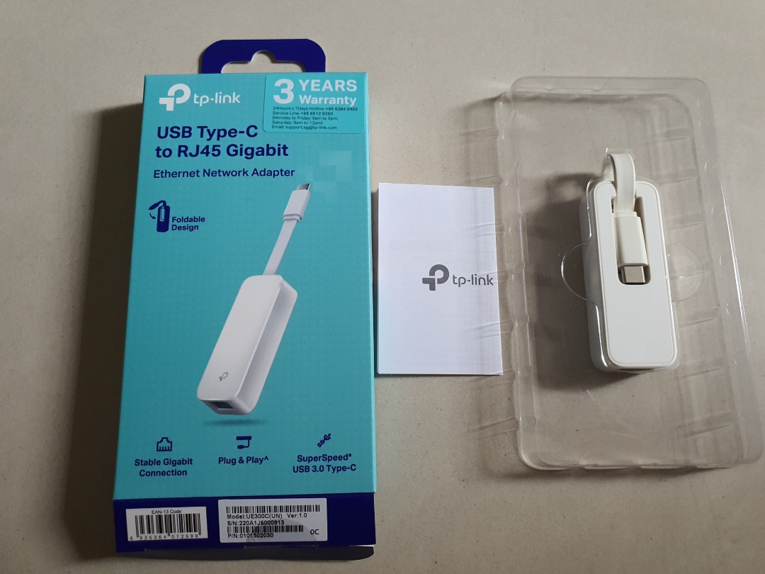 TP-Link Type-C USB 3.0 to RJ45 LAN Ethernet Network Adapter, Mobile ...