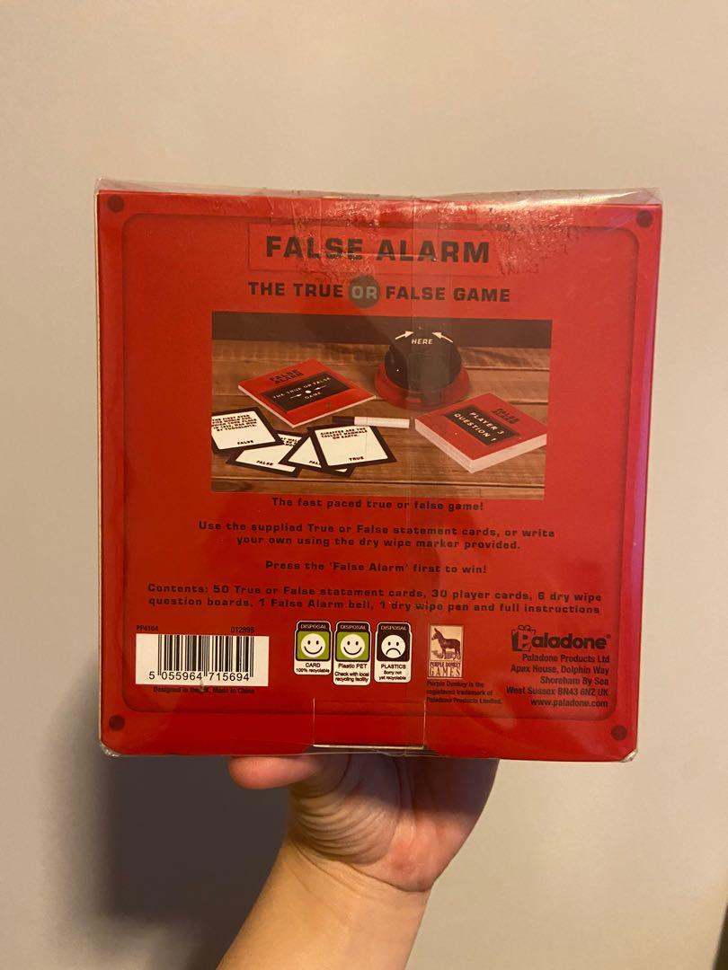 True or False Game Set False Alarm Game, Everything Else on Carousell