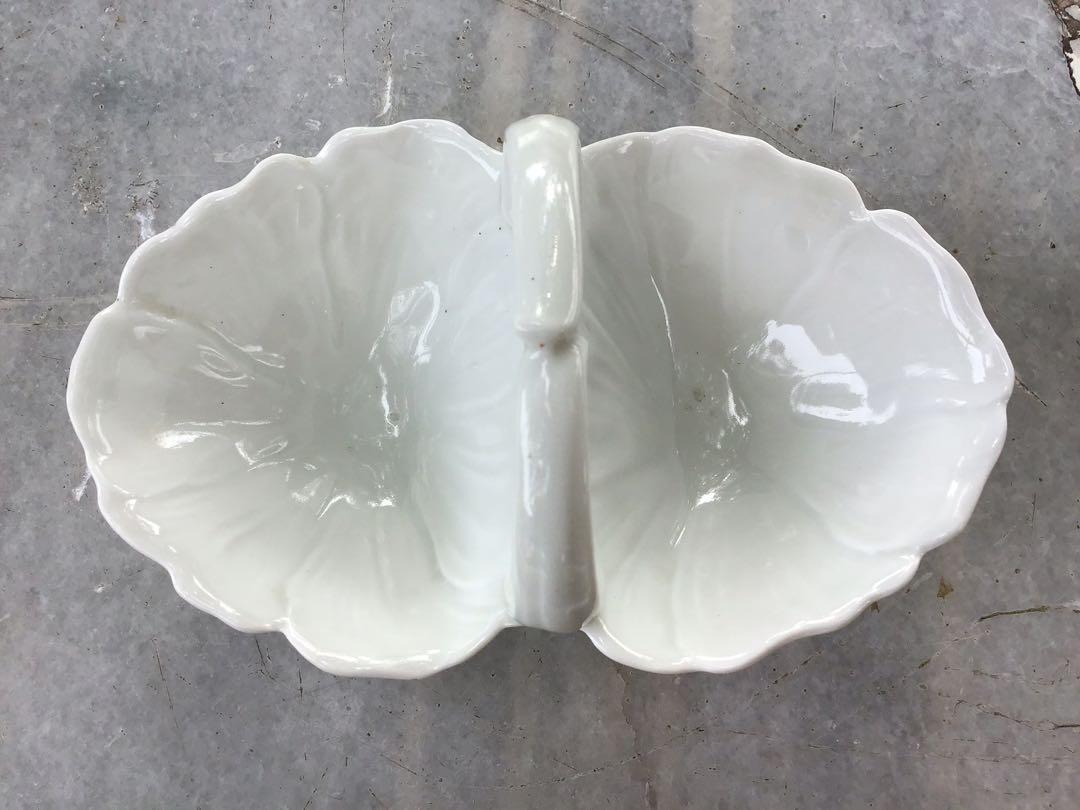 Vintage Czechoslovakia P.A.L.T. White Divider Bone China Dish ...