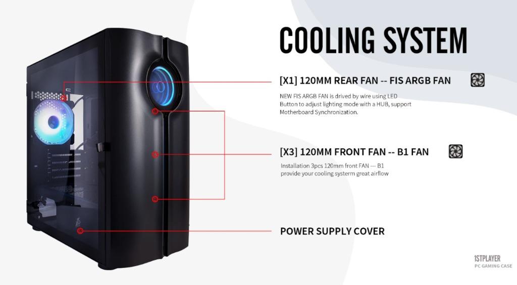 1ST PLAYER INFINITE SPACE IS3 M-ATX TEMPERED GLASS GAMING PC CASING ...