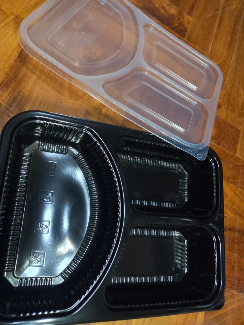 3 Compartment Disposable Food Container, Furniture & Home Living ...