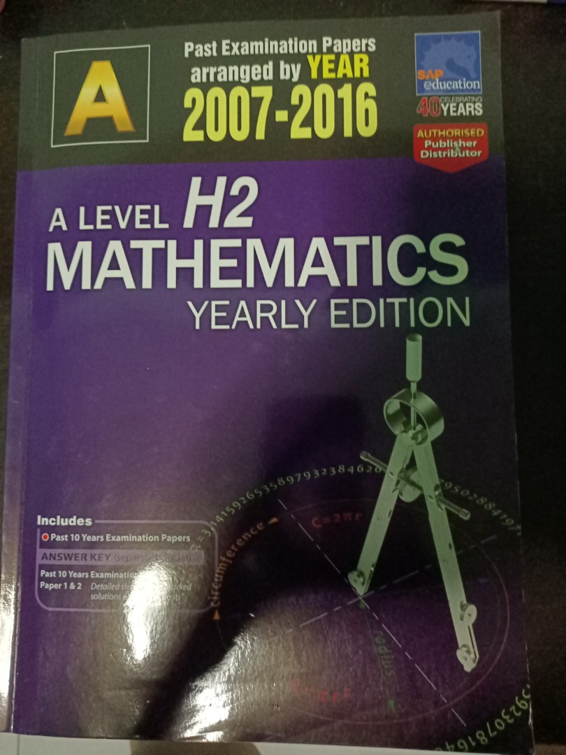 A level H2 mathematics, Hobbies & Toys, Books & Magazines, Assessment ...