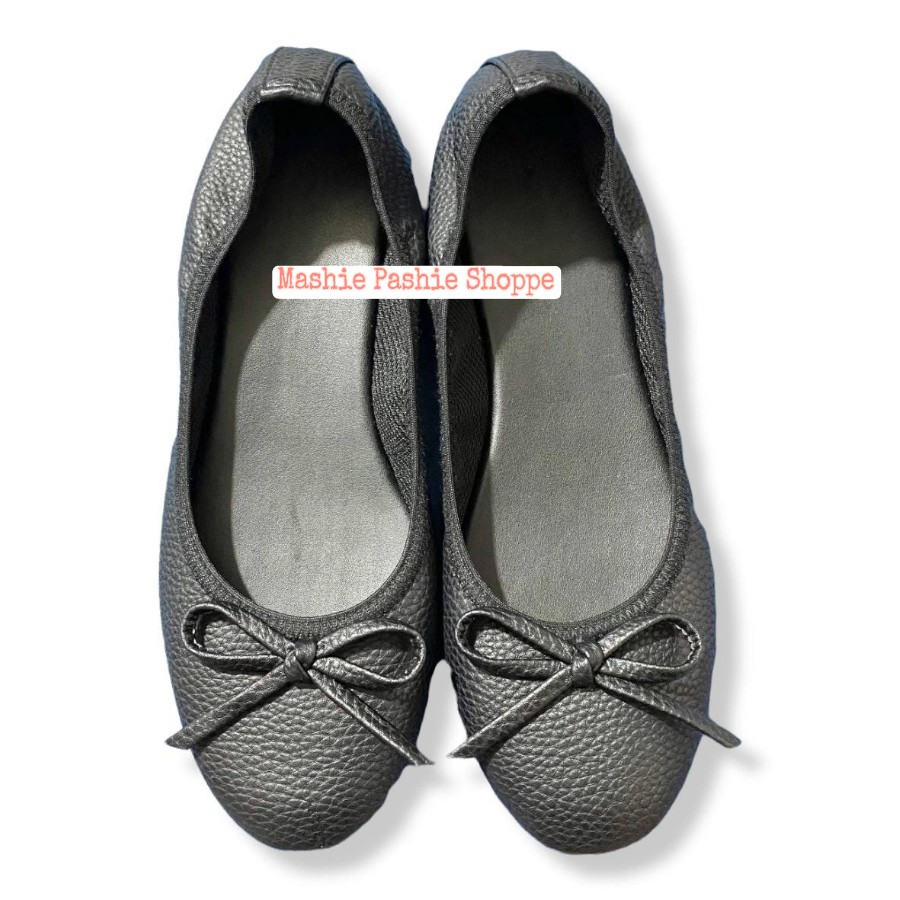 Adeline Ribbon Black Marikina Made Ballet Flats, Women's Fashion ...