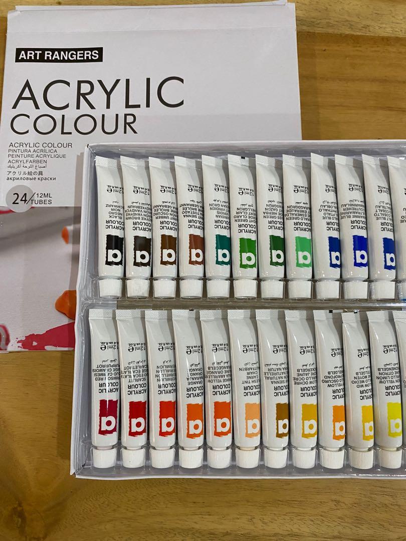 Art Rangers Acrylic Colour Paint Set (24 pcs x22ml), Hobbies & Toys ...