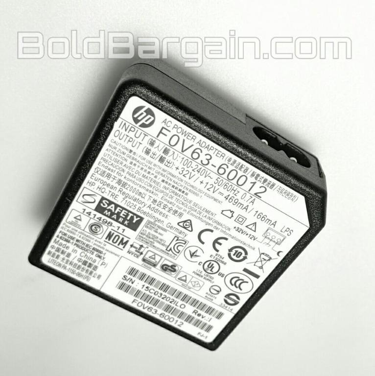 Authentic HP F0V63-60012 AC Adapter 12V 32V Power Supply for Office Jet ...