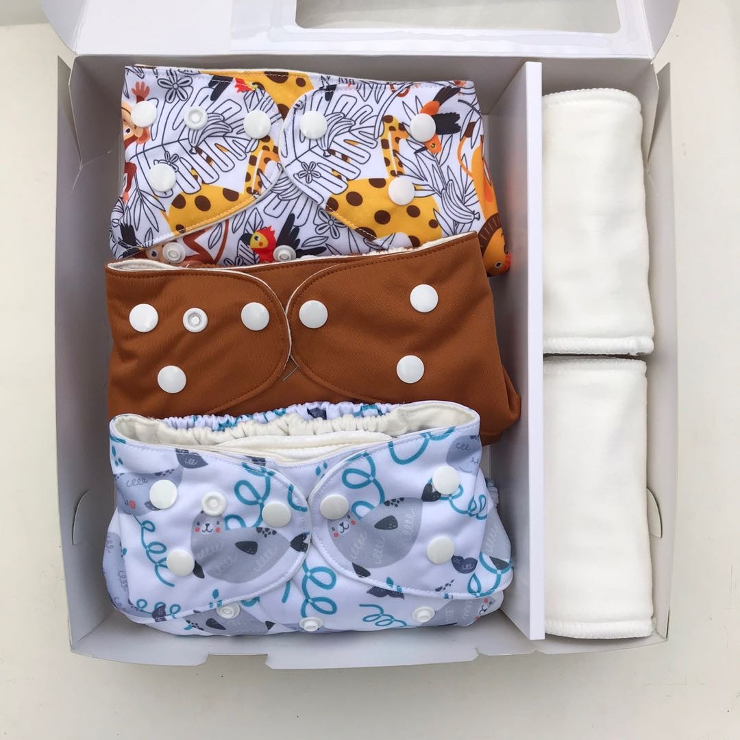 Baby Gift Set Cloth Diapers Reusable Diapers Boy, Babies & Kids ...