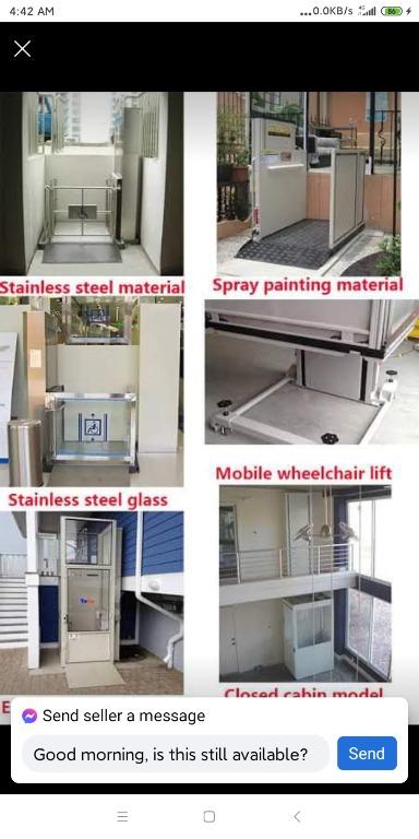 Cargo Lifter, Frieght Elevator, PWD WHEELCHAIR LIFTER,Any kind of ...