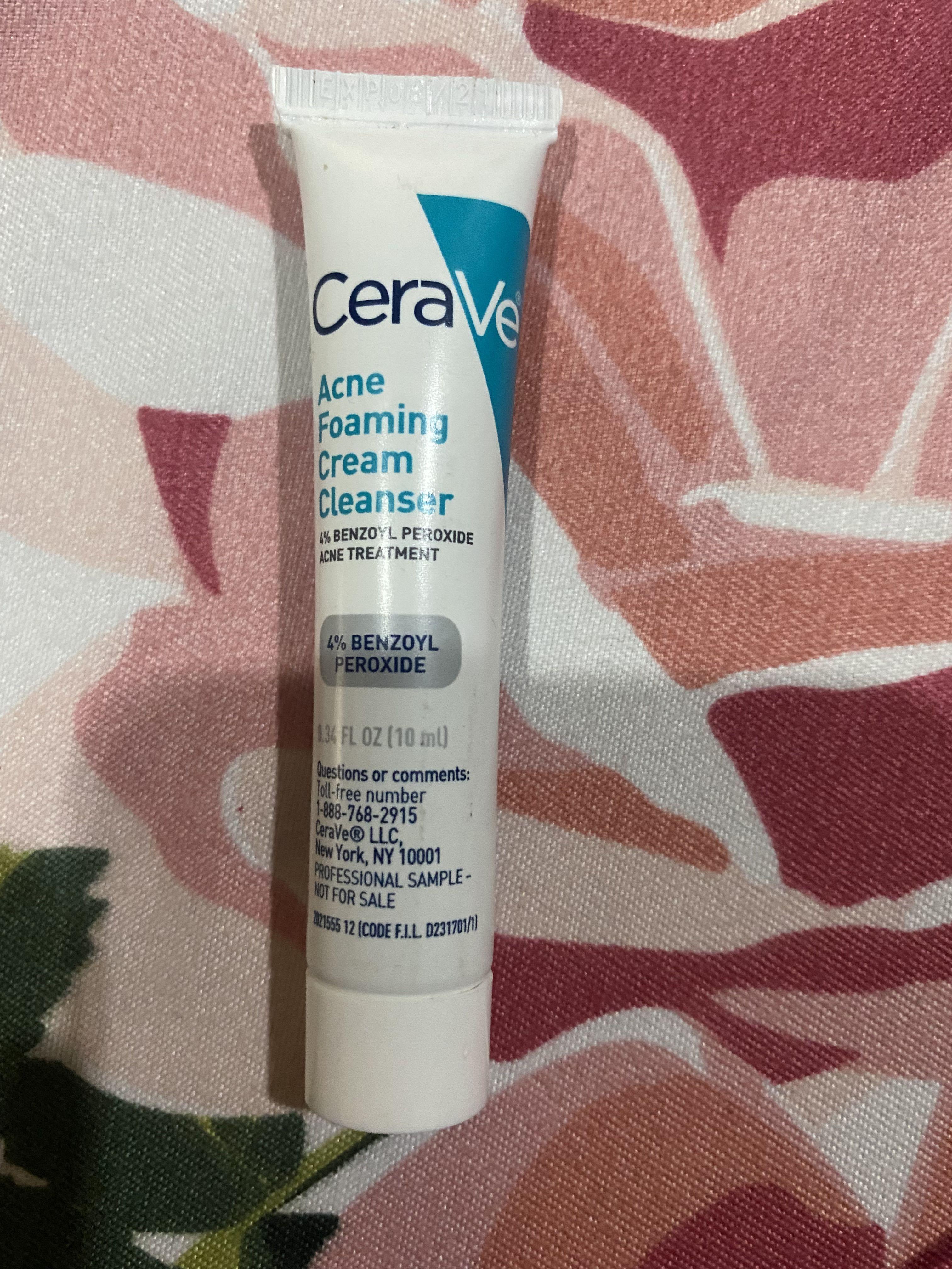Cerave Acne Foaming Cream Cleanser 10ml, Beauty & Personal Care, Face ...