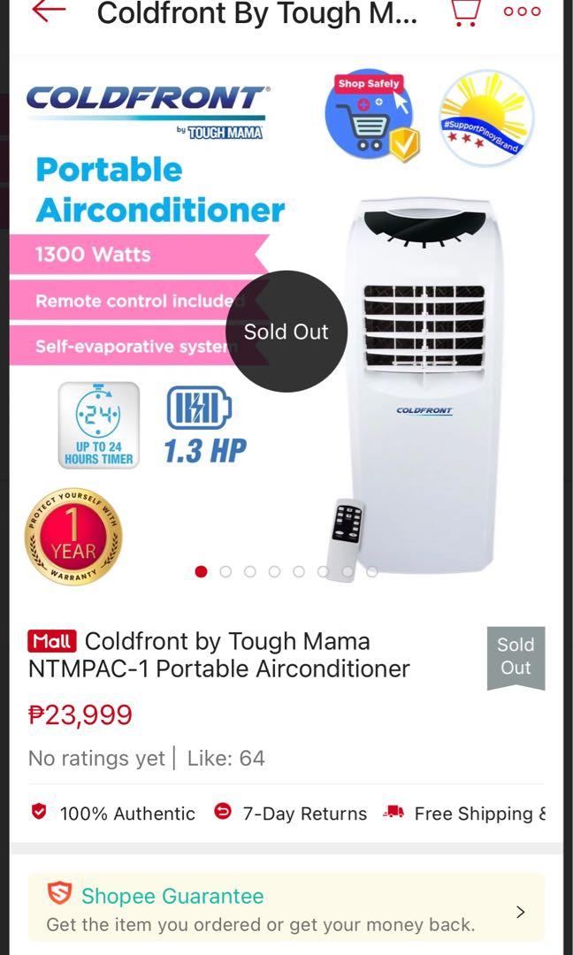 Coldfront Portable Aircon, TV & Home Appliances, Air Conditioning and ...