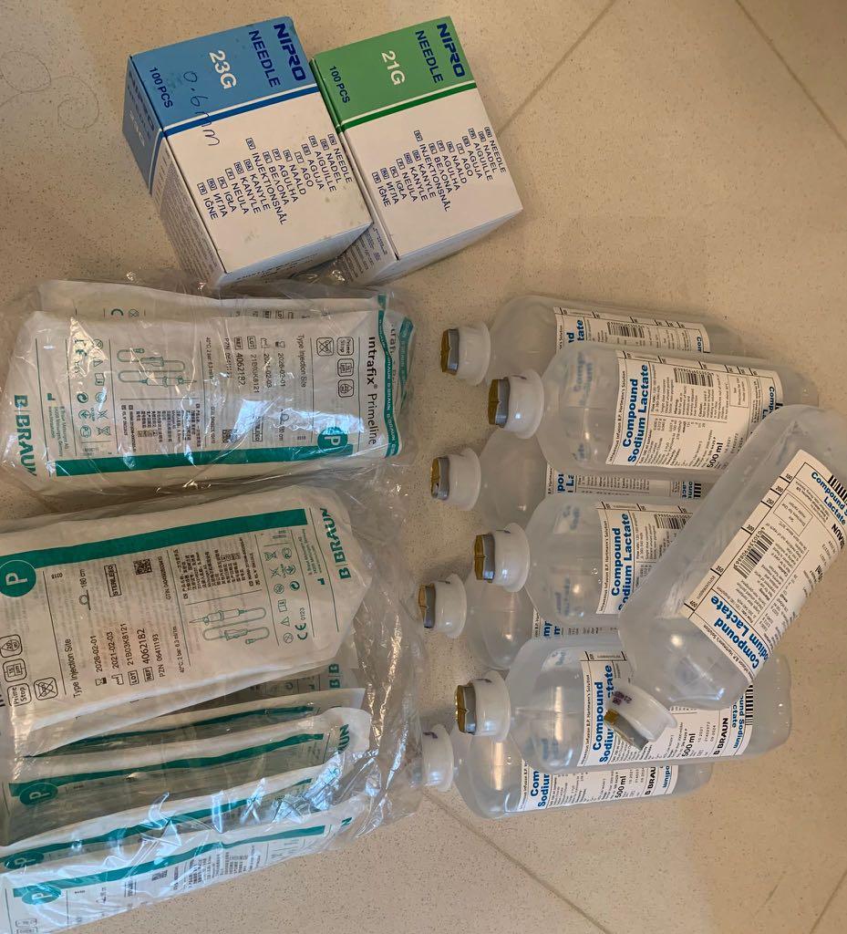 Compound Sodium Lactate 500ml (Hartmann’s) x 8 and Intrafix Primeline ...