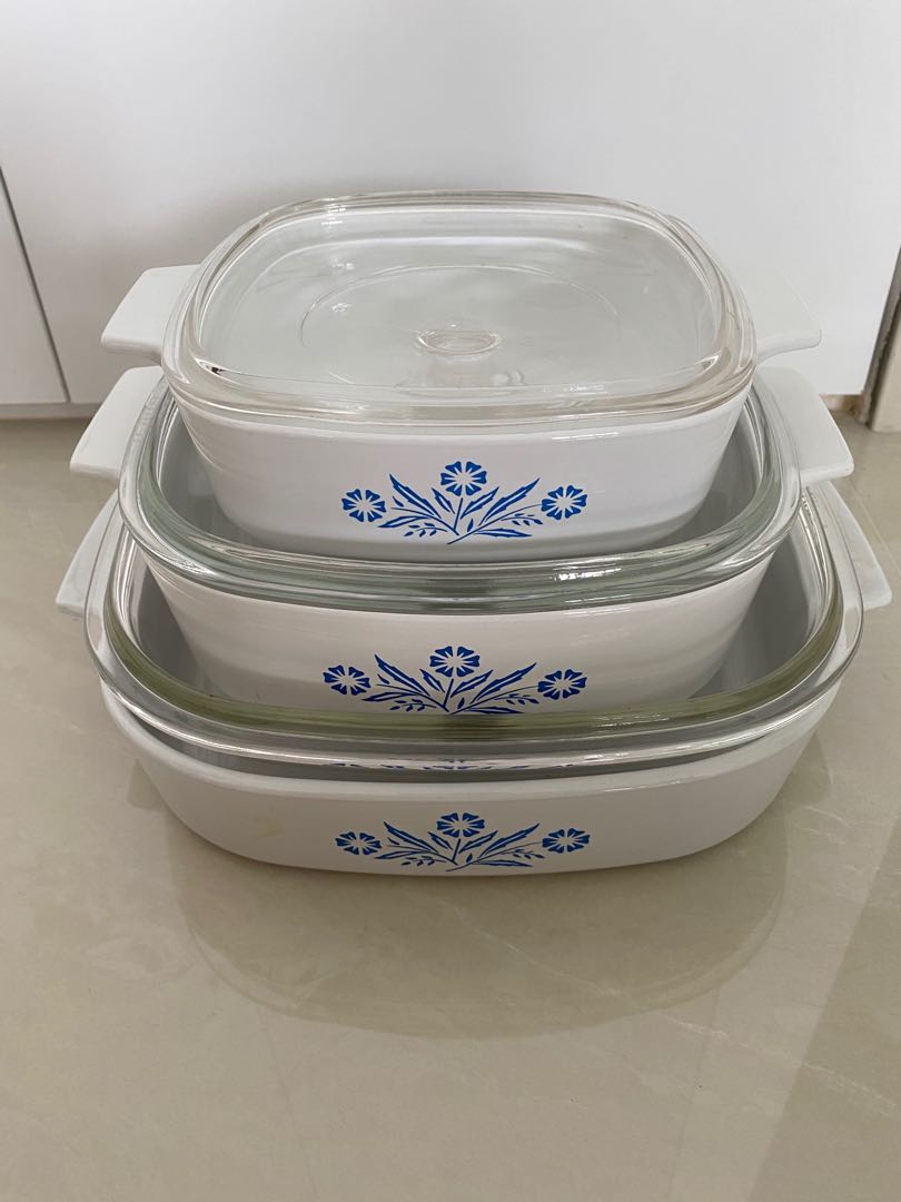Corning ware set (3 pots), Furniture & Home Living, Kitchenware ...