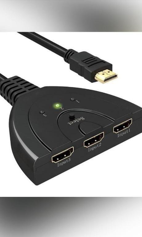 DMI Switch,GANA 3 Port 4K HDMI Switch 3x1 Switch Splitter with Pigtail ...