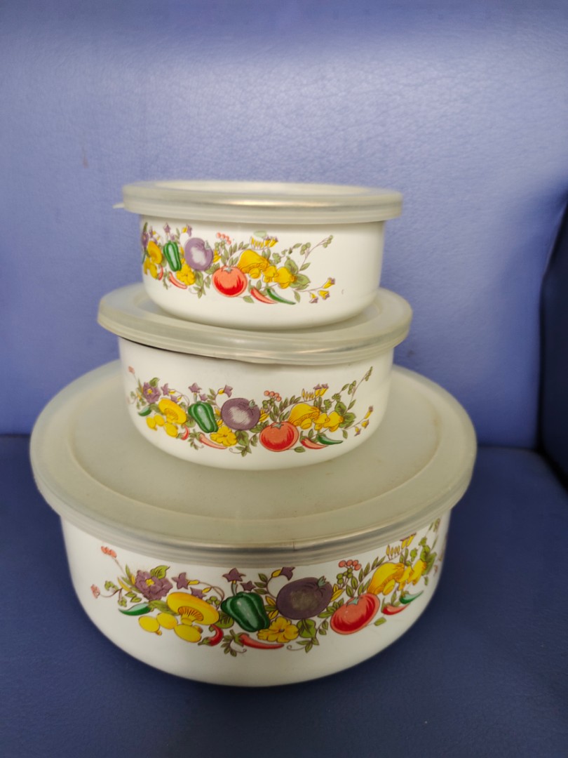 enamel food keeper from Japan, Furniture & Home Living, Kitchenware ...