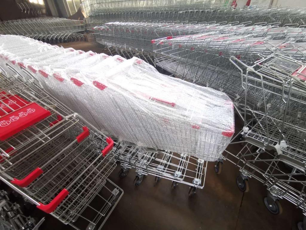 Grocery Shopping Push Cart 60L Grocery Pushcart Grocery Trolley 60L ...