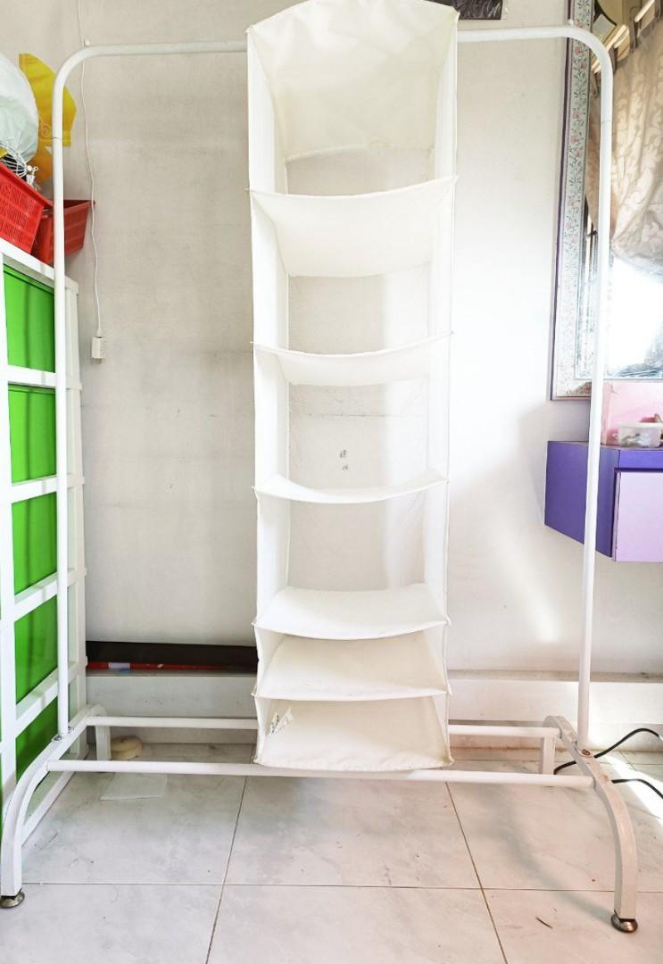 IKEA Hanging Rack + Clothes Storage, Furniture & Home Living, Home ...