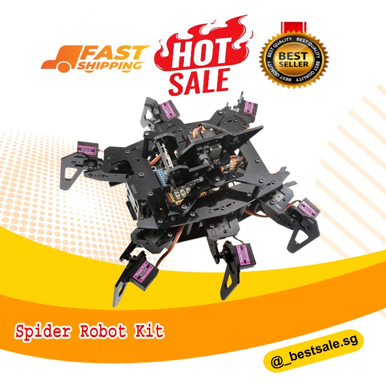 (in stock) Adeept RaspClaws Hexapod Spider Robot Kit for Raspberry Pi 4 3 Model B+ B, STEAM ...