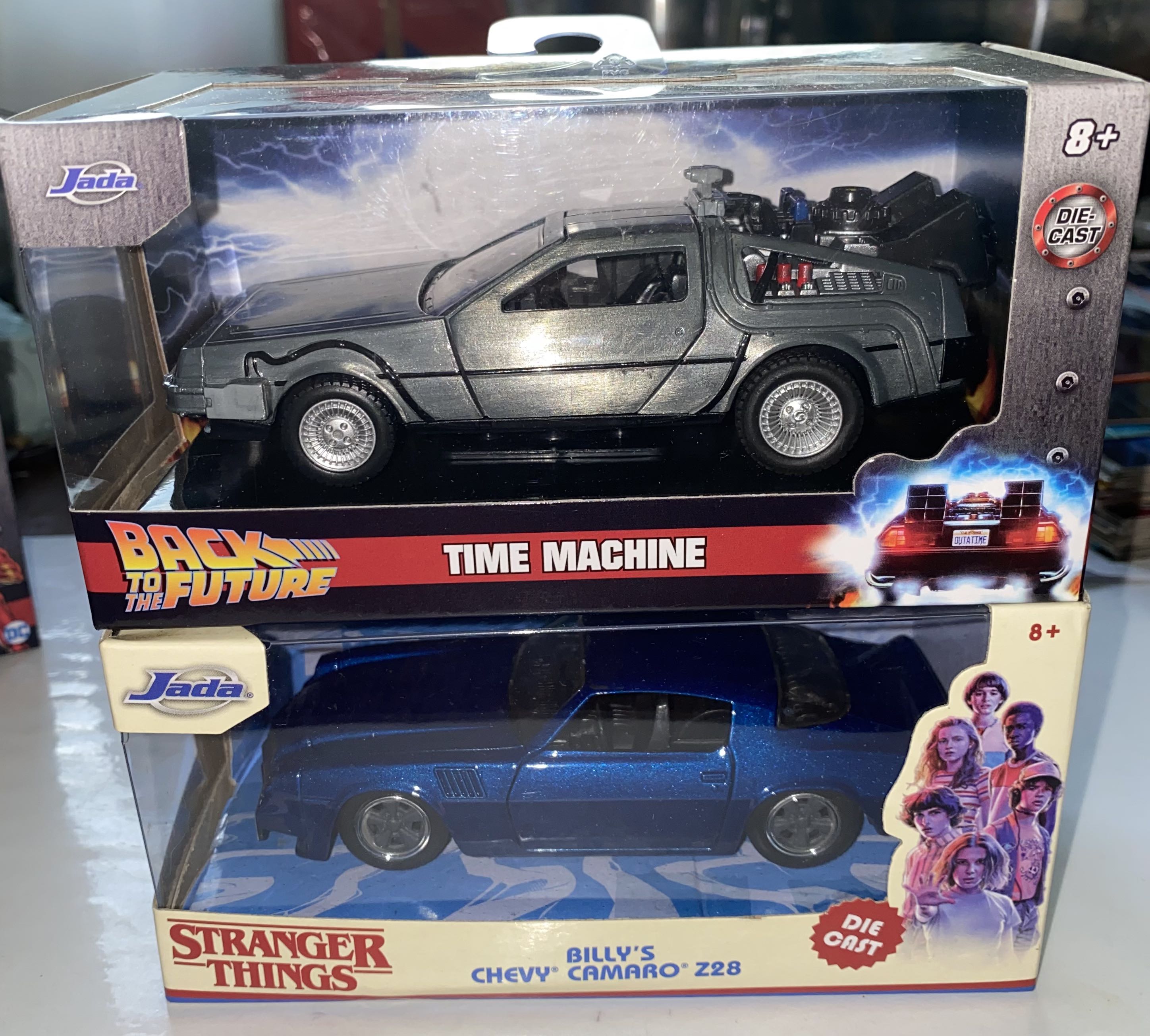 Jada stranger things Billy's Chevy Camaro Z28 & back to future Time ...