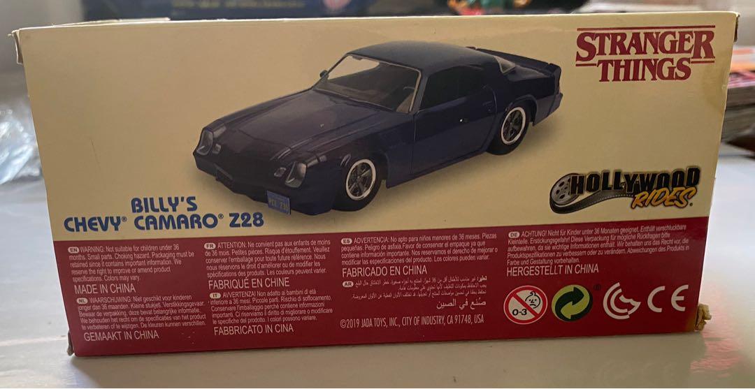 Jada stranger things Billy's Chevy Camaro Z28 & back to future Time ...