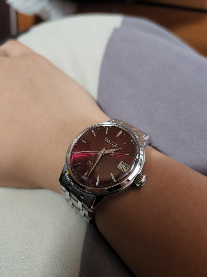 Seiko Mechanical Red Presage - Ladies, Luxury, Watches on Carousell