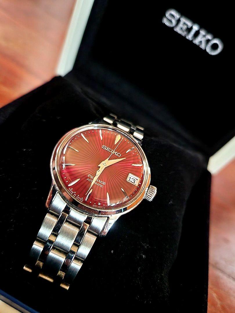 Seiko Mechanical Red Presage - Ladies, Luxury, Watches on Carousell