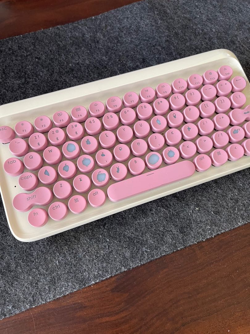 Lofree pink typewriter keyboard, Computers & Tech, Parts & Accessories ...