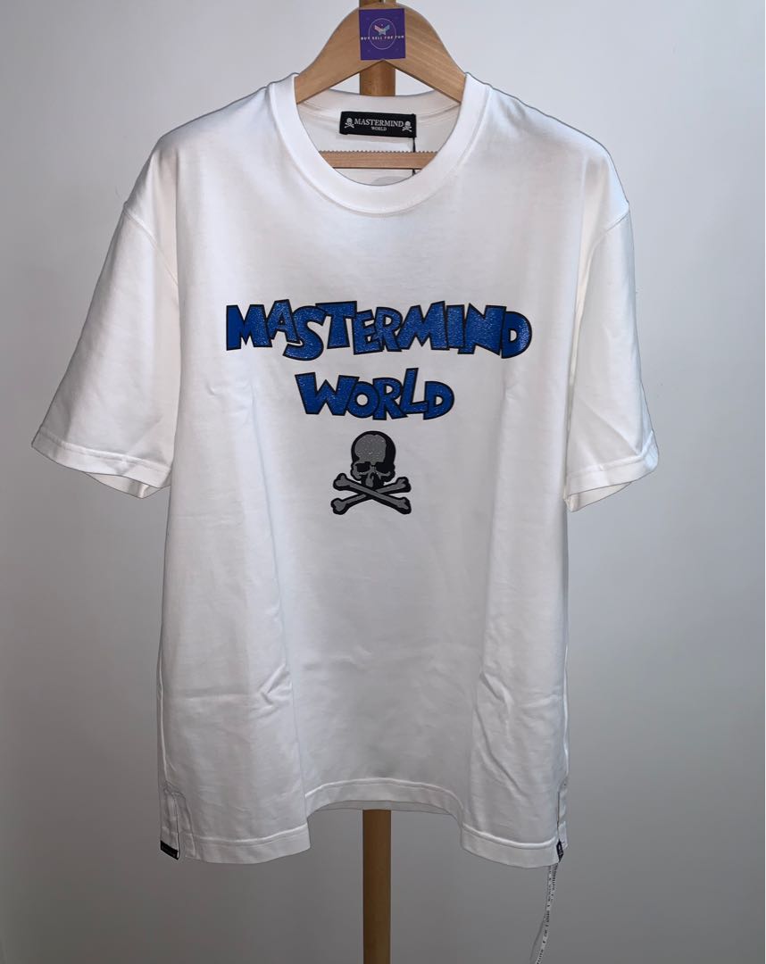 Mastermind Blue Logo White Tee, Men's Fashion, Tops & Sets, Tshirts ...