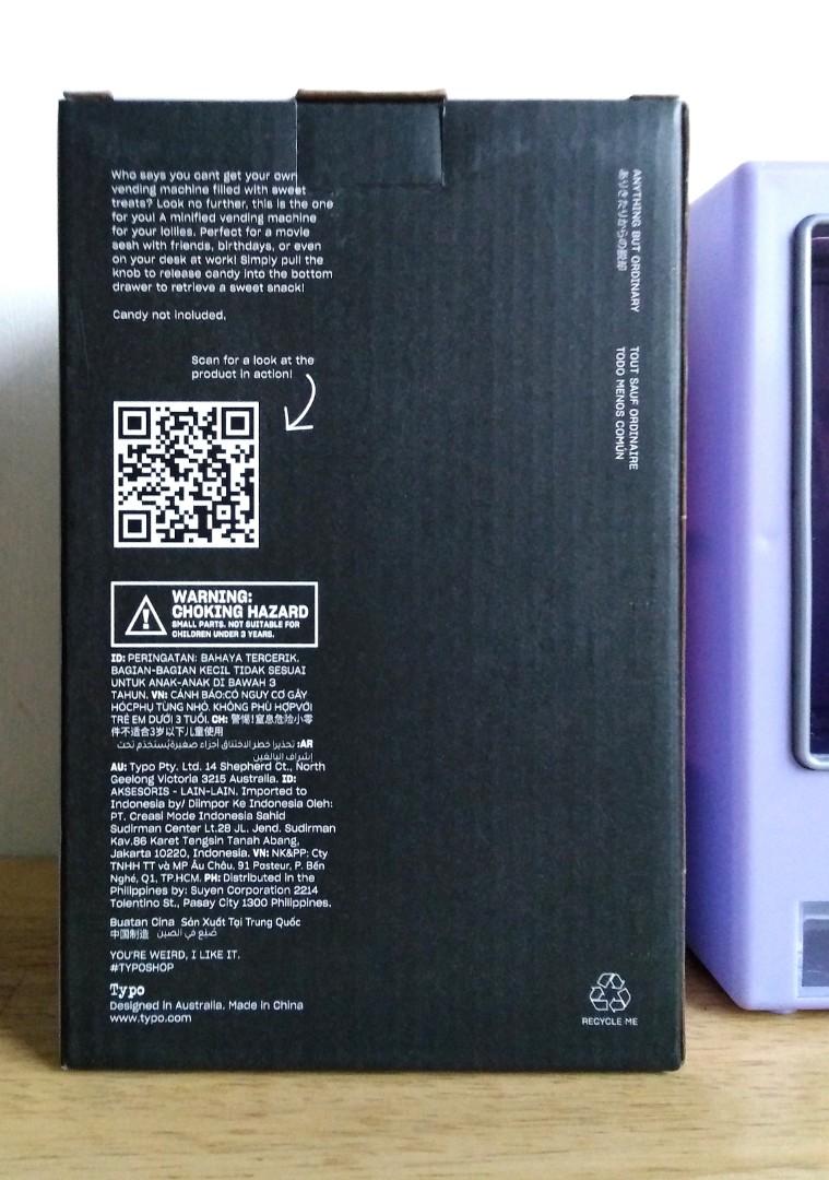 Purple Mini Vending Machine (from Typo), Hobbies & Toys, Toys & Games ...