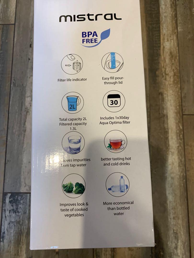 Mistral Water Filter Jug MFK621, TV & Home Appliances, Kitchen ...