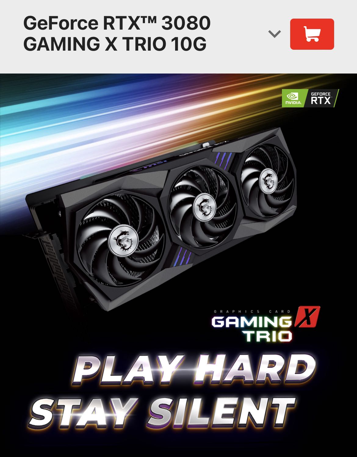 MSI Trio X RTX 3080 Cheap, Computers & Tech, Parts & Accessories ...