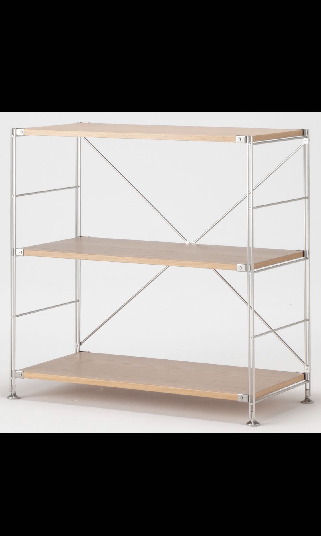 Muji stainless unit shelf in Oak, Furniture & Home Living, Furniture ...