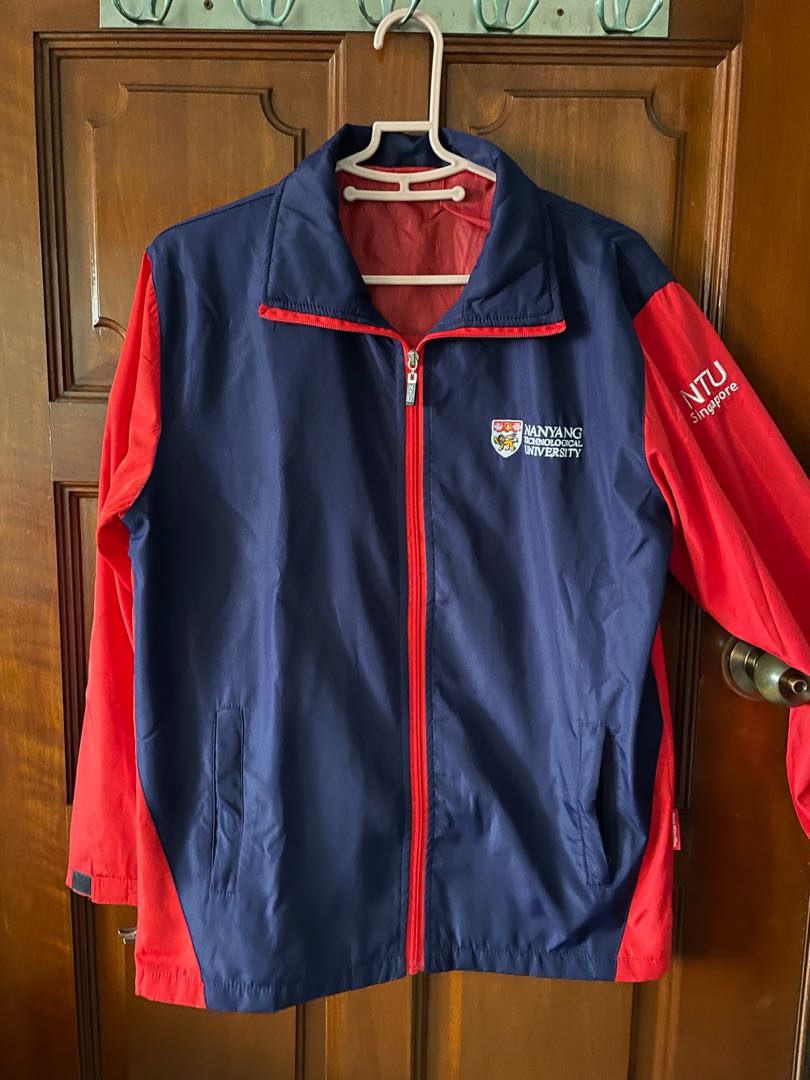 NTU Alumni Red Blue Windbreaker Jacket (Size M), Men's Fashion, Coats ...