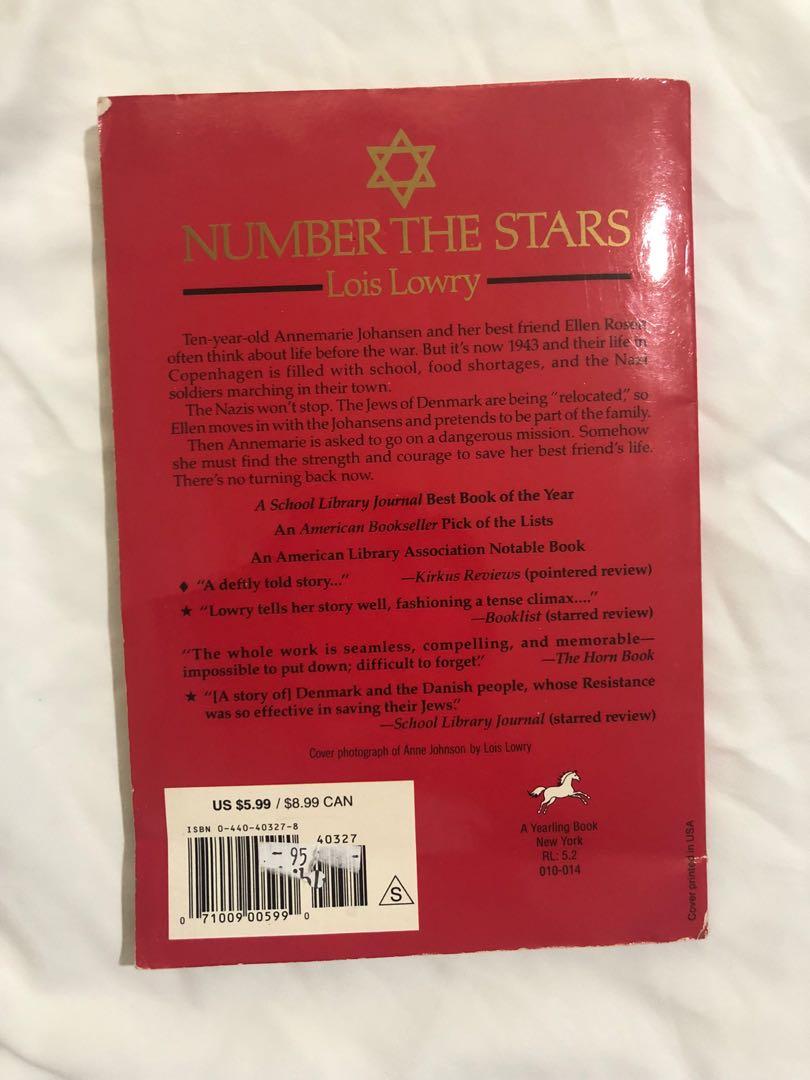 Number the stars Lois Lowry, Hobbies & Toys, Books & Magazines, Fiction ...