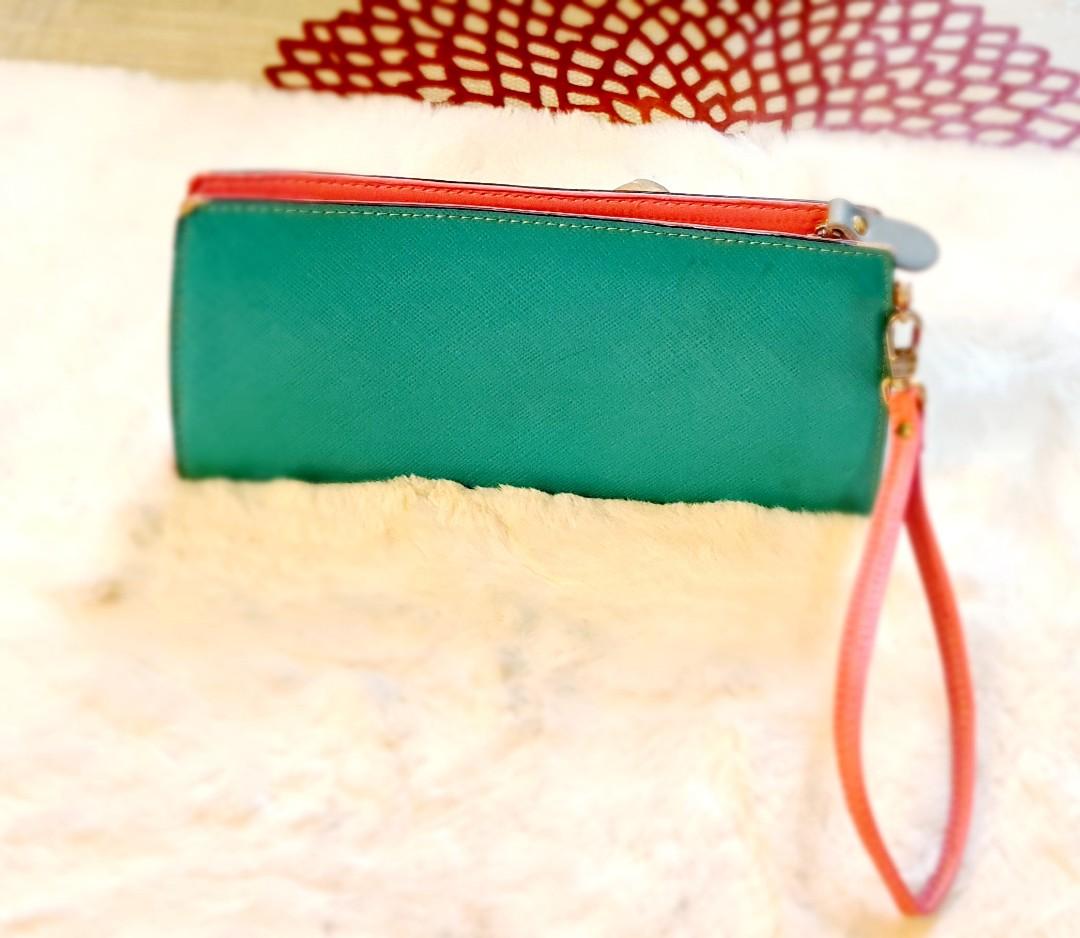 ORIGINAL CEFIRO Wrist Mintgreen Long Wallet, Women's Fashion, Bags ...