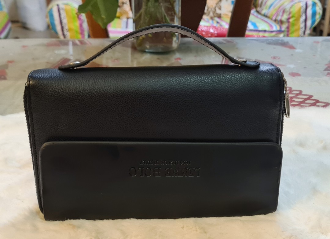 ORIGINAL LENWE BOLO Leather Clutch Bag for Men, Men's Fashion, Bags ...