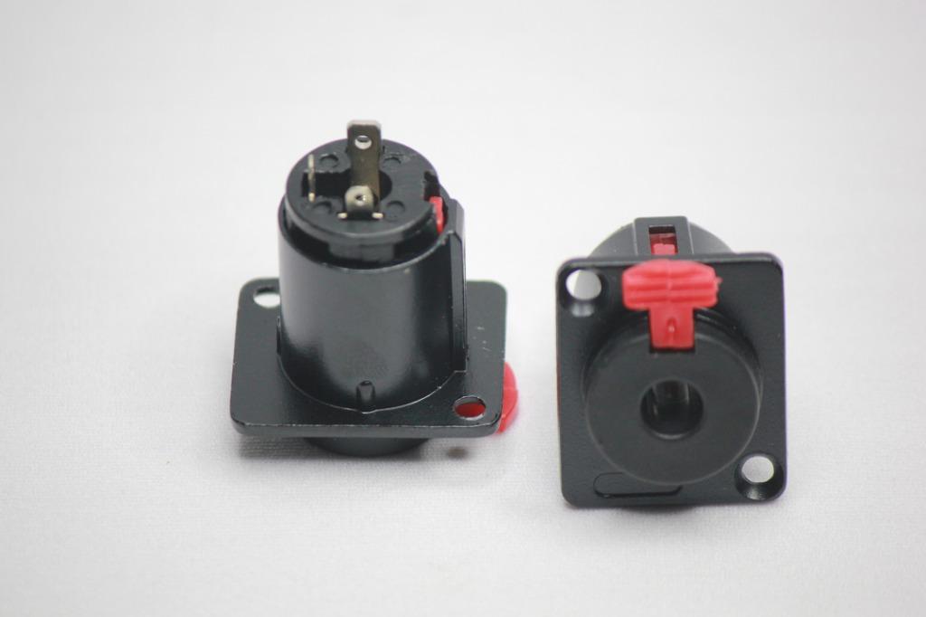 PL55 FEMALE CHASIS TYPE BLACK, 6.35mm 1/4inc STEREO TRS, AUDIO SOCKET ...