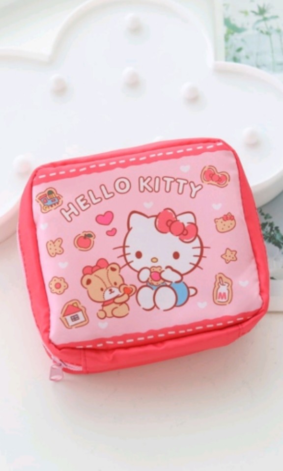 Pouch karakter hello kitty pouch kartun hello kitty, Fesyen Wanita, Tas ...