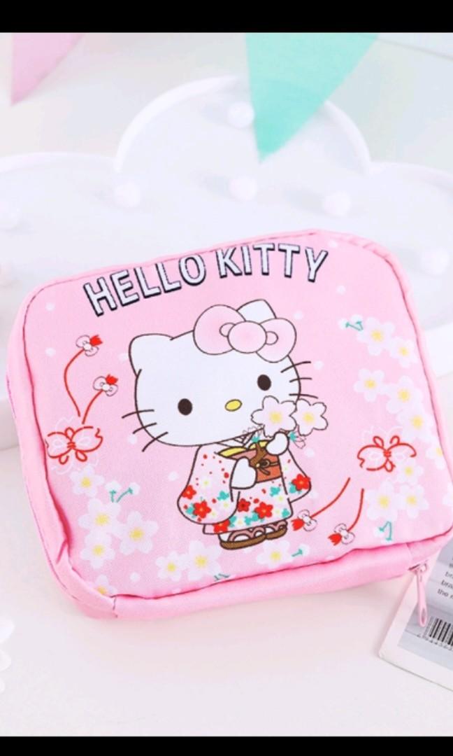 Pouch karakter hello kitty pouch kartun hello kitty, Fesyen Wanita, Tas ...