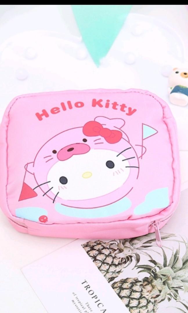 Pouch karakter hello kitty pouch kartun hello kitty, Fesyen Wanita, Tas ...