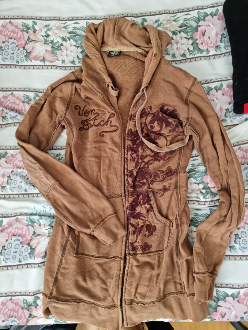 Pre-loved original Von Dutch long jacket, Women's Fashion, Coats ...