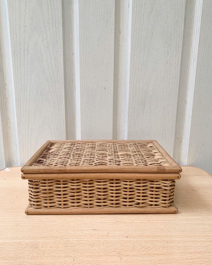 Rattan Box/ Rattan Organizer, Furniture & Home Living, Home Decor ...