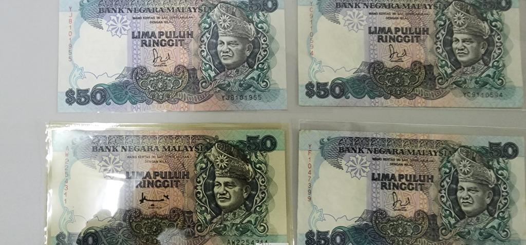 Malaysia RM50 old vintage banknote (6th and 7th series), Hobbies & Toys ...