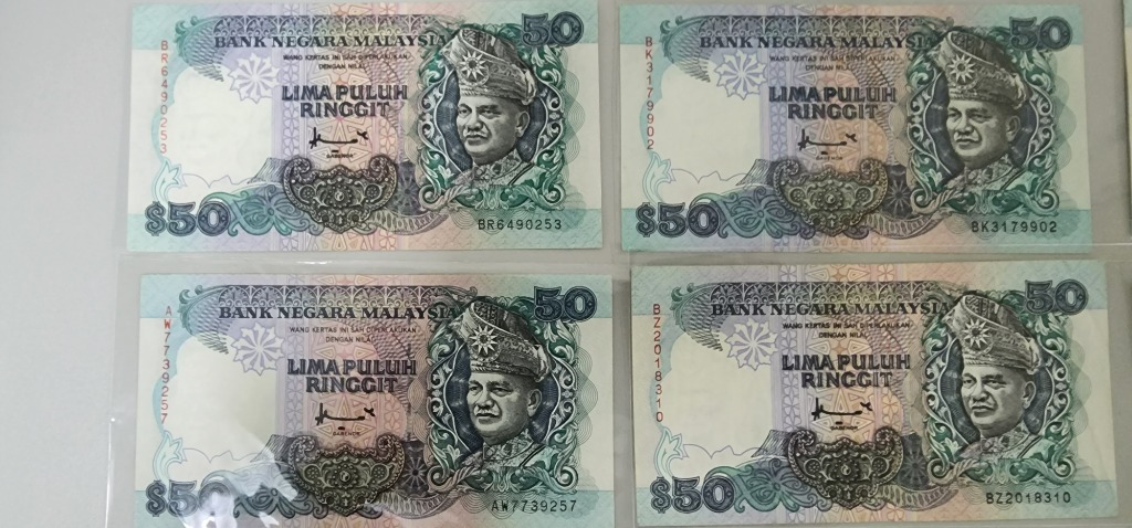 Malaysia RM50 old vintage banknote (6th and 7th series), Hobbies & Toys ...