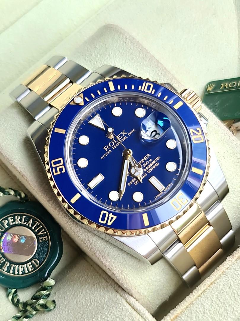 Rolex Submariner Date 40MM Bluesy SMURF FLAT BLUE DIAL RARE ...