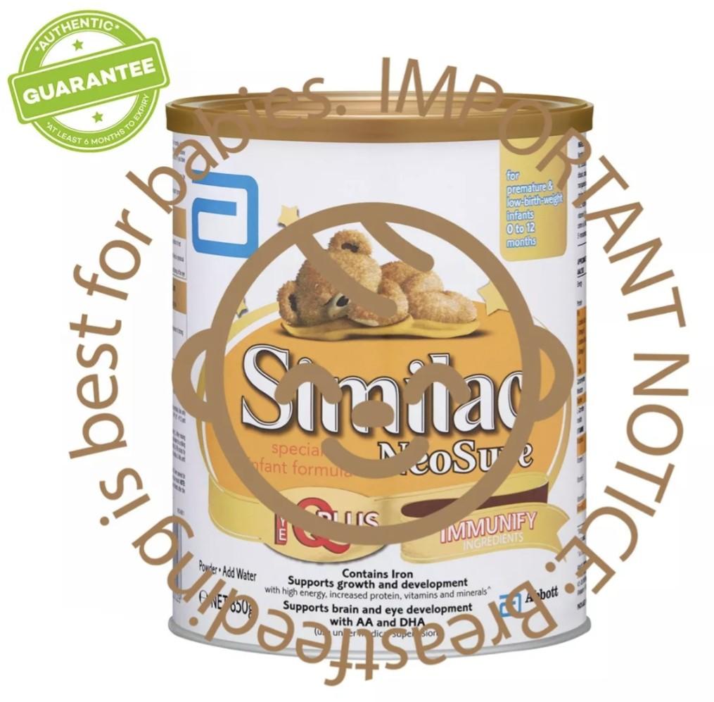 Similac NeoSure Neo Sure Milk for 0 to 12 months (850g), Babies & Kids ...