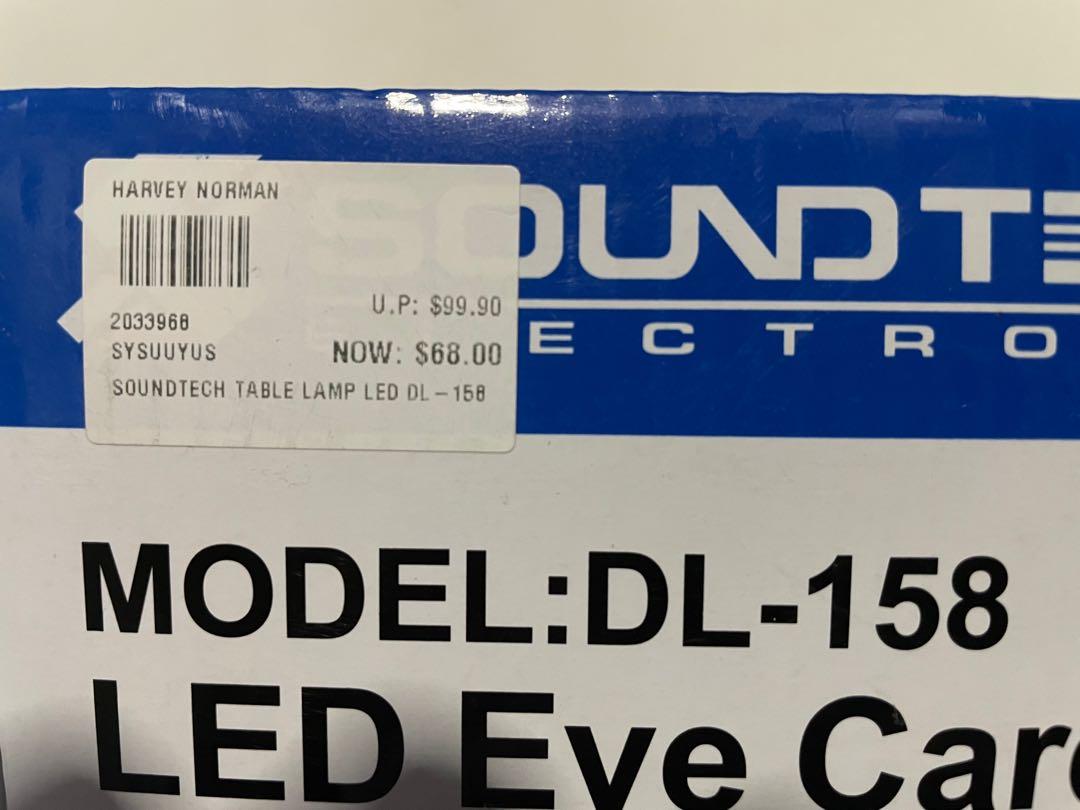 Sound tech Electronic LED Eye Care Lamp MODEL: DL-158, Furniture & Home ...