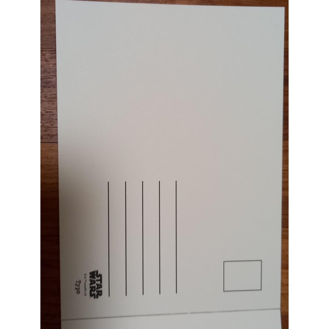 star wars colouring postcards typo birthday, Hobbies & Toys ...