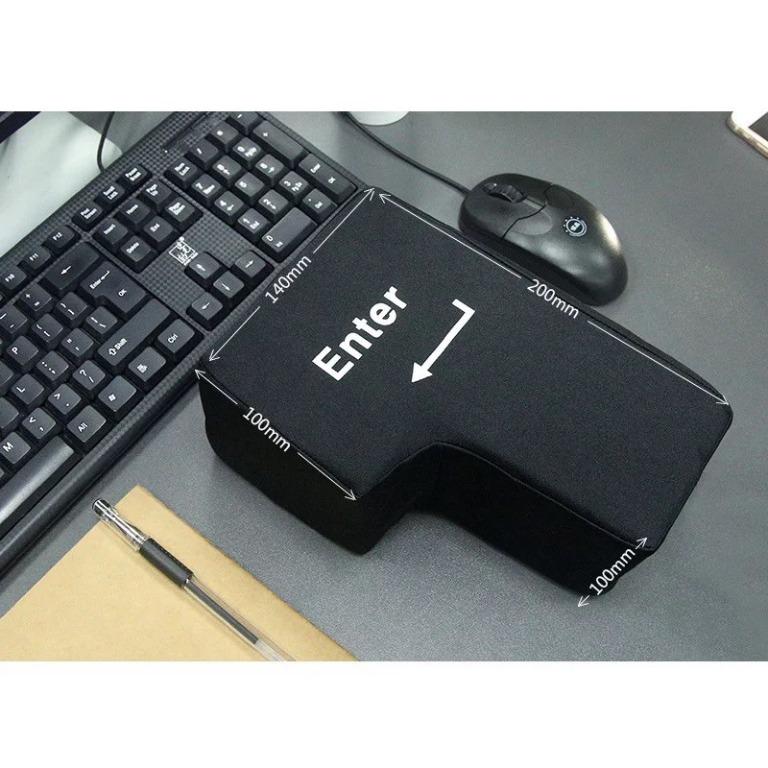 USb Enter Key decompression Pillow Big USB Enter Button Stress Relief ...